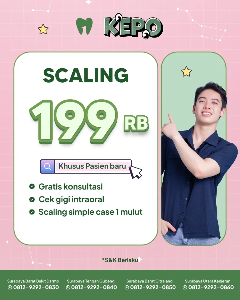 Promo Scaling 149rb (Pasien Baru) Surabaya - Klinik Gigi SATU Dental
